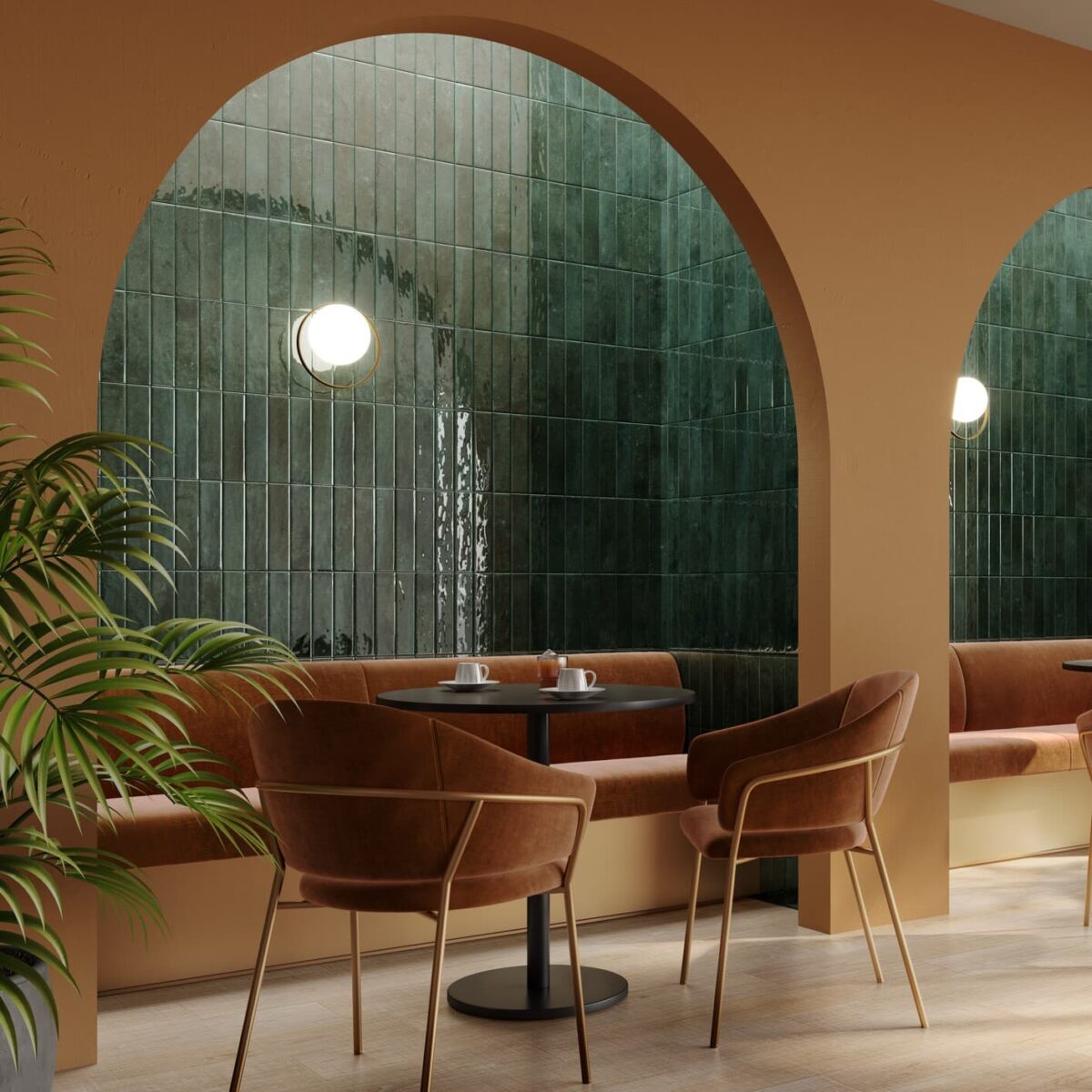 RAK Portofino Green Glossy Brick Ceramic Tile - Tile & Ceramic Solutions